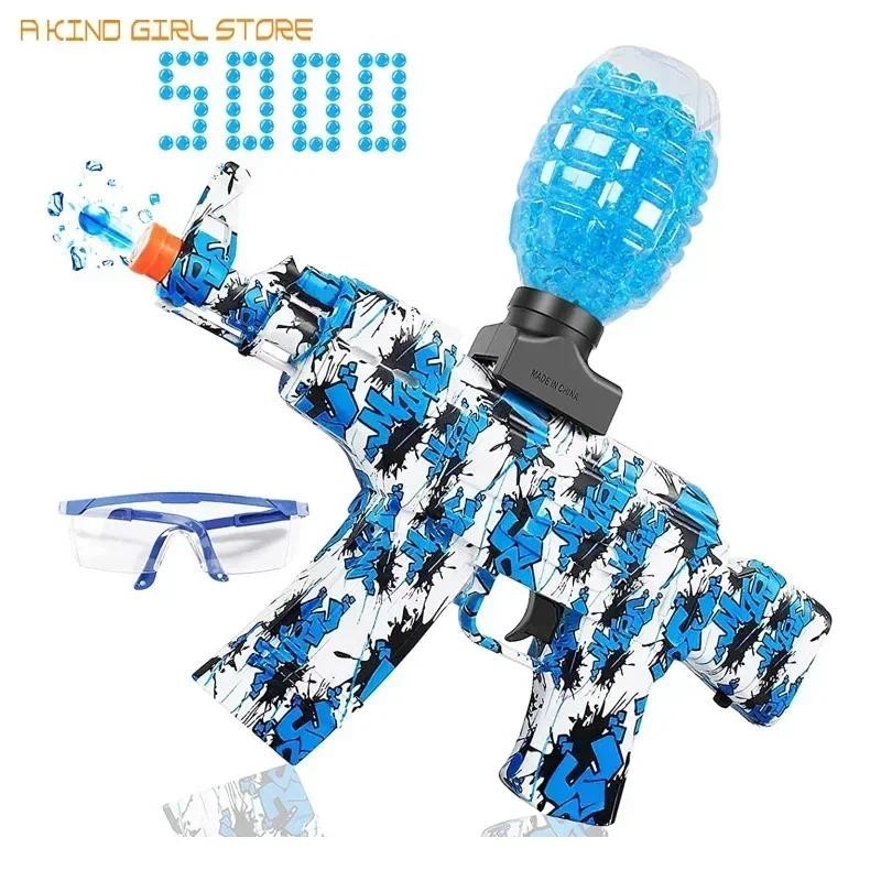 Jual New Splatter Gel Ball Toy Gun with 5000 Water Ball Shooting Burst ...