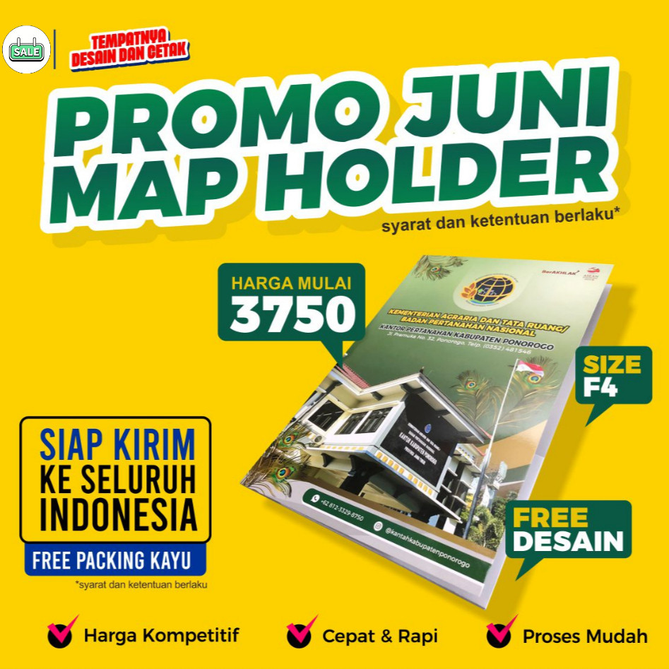 Jual MAP HOLDER CUSTOM DESAIN F4 MIN 500PCS MAP SEKOLAH DAN KANTOR ...