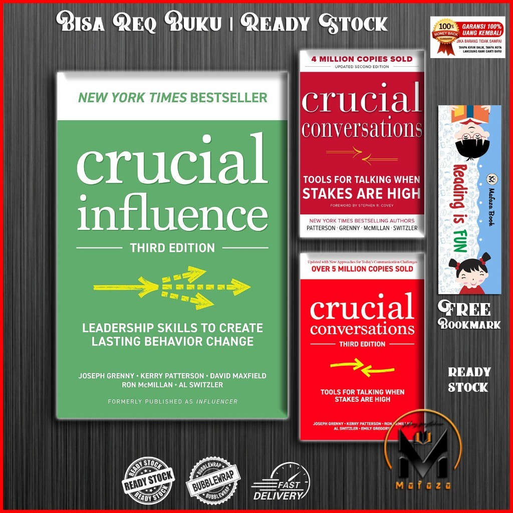 Jual Crucial Conversations Third Edition, Crucial Influence Third ...