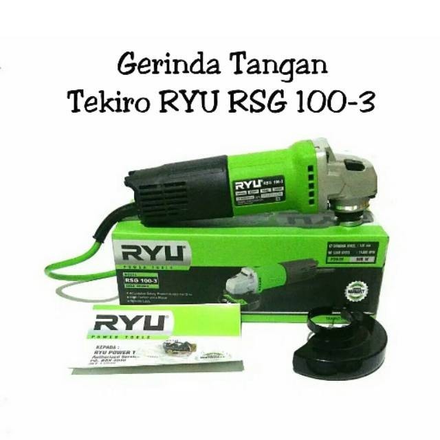 Jual RYU MESIN GERINDA TANGAN RSG 100-3 4"/GURINDA LISTRIK 4 INCHI ...