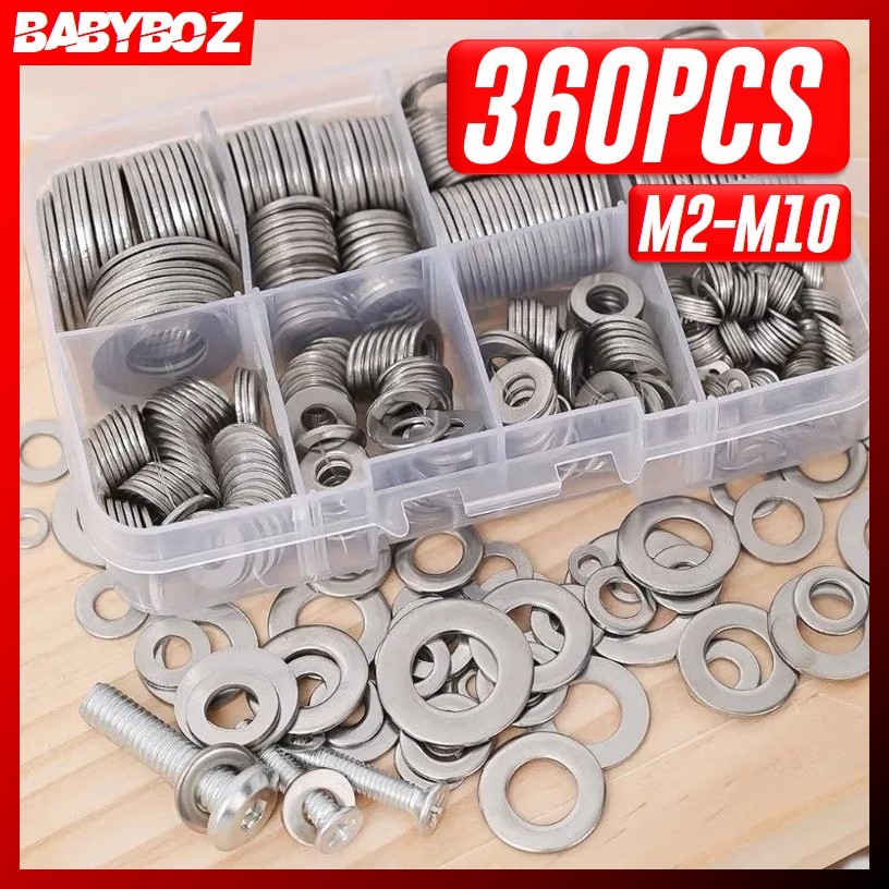 Jual BABYBOZ - 360PCS RING STAINLESS 304 Good An Ring Baut Oli Washer ...