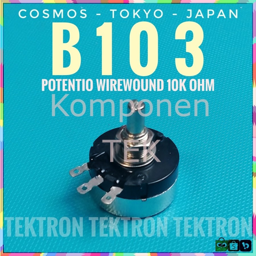 Jual Cosmos Wirewound 103 Variable Resistor Potentiometer 10K 2Watt ...