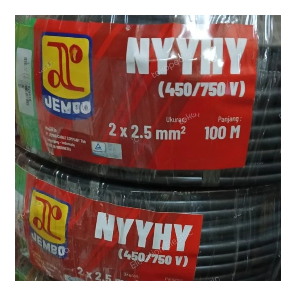 Jual Kabel NYYHY 2x2,5 2x2.5 mm JEMBO Roll 100 Meter Serabut | Shopee Indonesia