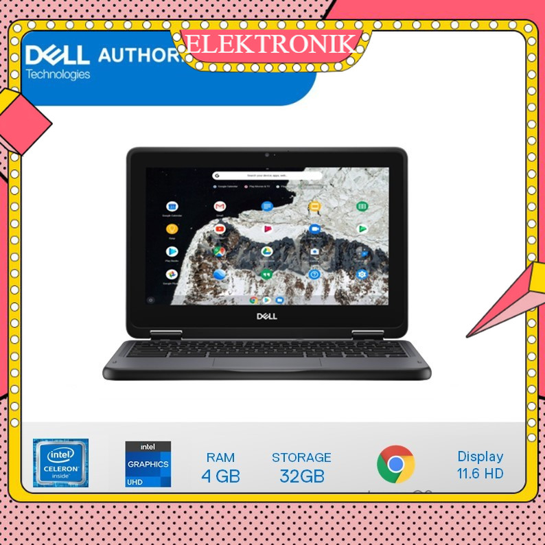 Jual Dell Chromebook 3100 Non Touch [Celeron N4020,4GB,32GB eMMC,Chrome OS] DELL OFFICIAL ...