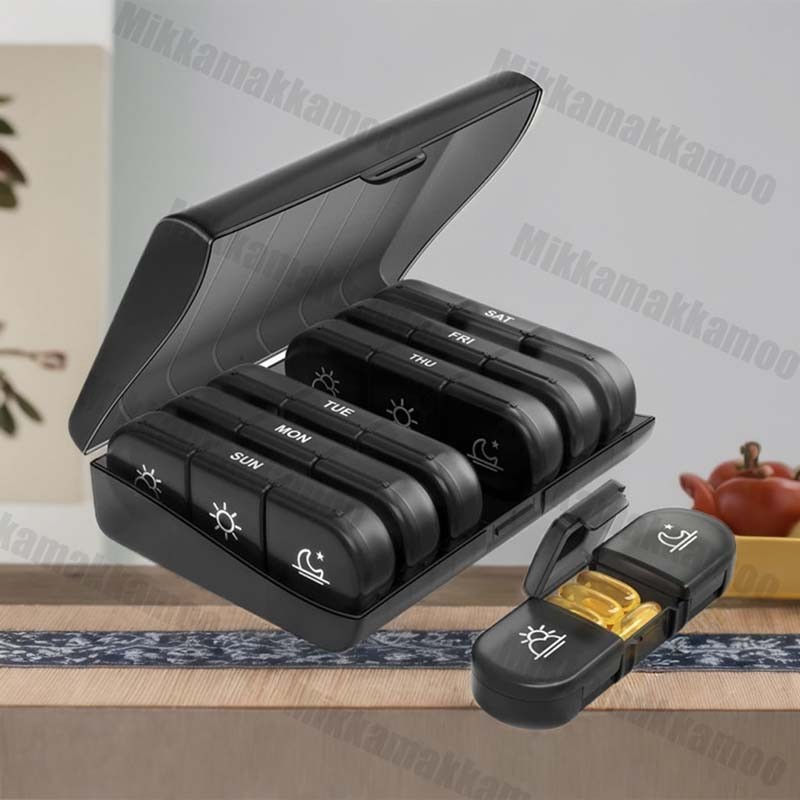 Jual Pil 7 Hari Kotak Tablet Obat-obatan Portabel Penyelenggara Kotak ...