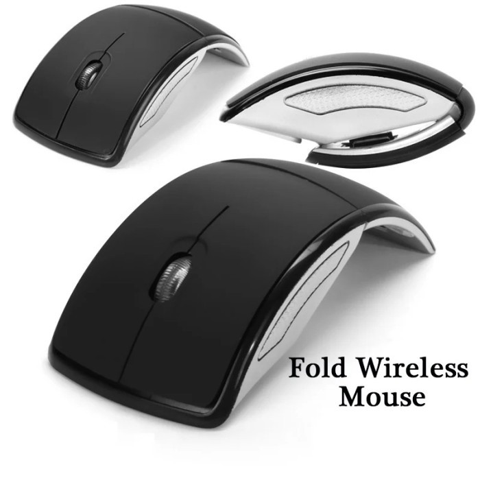 Jual Wireless Mouse 2.4G Lipat Foldable Mini Super Slim Mouse Laptop PC ...