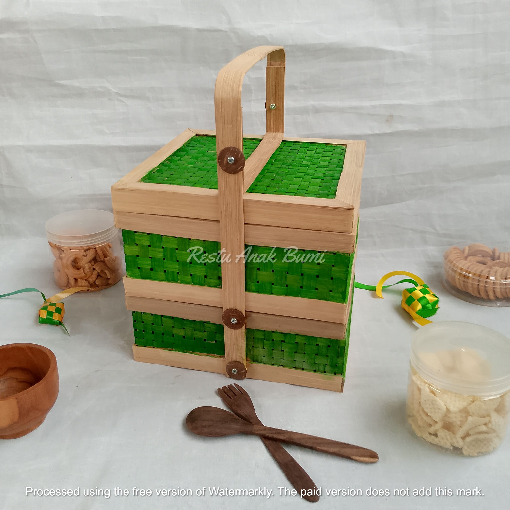 Jual (Ramadhan Series) Rantang Hijau Susun 2 25cm l | rantang kotak ...