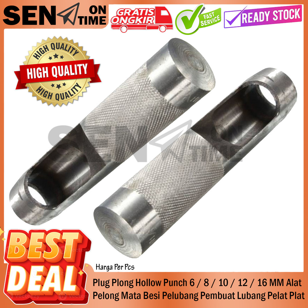 Jual Plug Plong Hollow Punch Alat Pelong Mata Besi 6 8 10 12 16 Mm ...