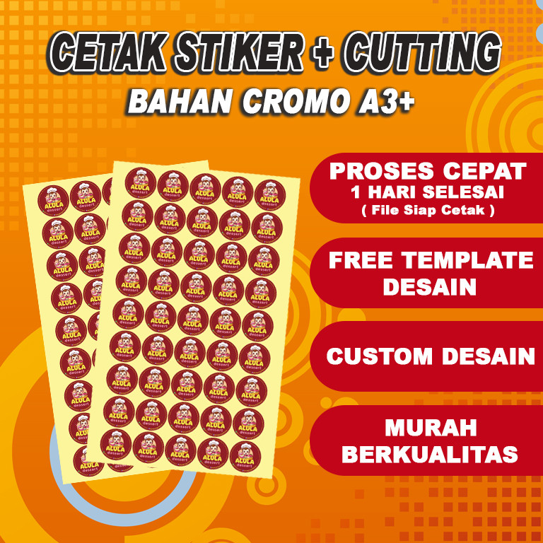 Jual Cetak Stiker Label + Cutting Produk Custom Kemasan Makanan dan ...