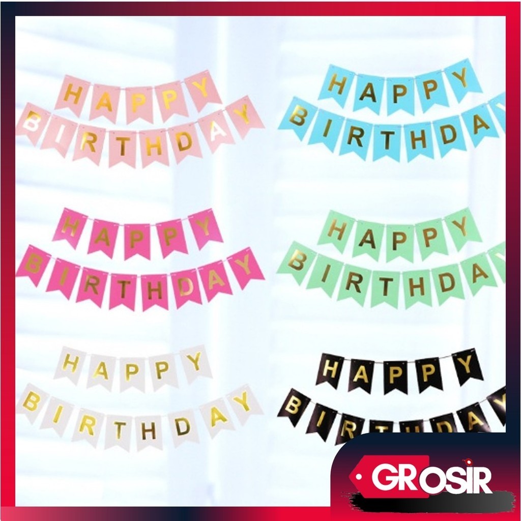 Jual Grosir - 5564 Banner Happy Birthday / Bendera Ulang Tahun ...