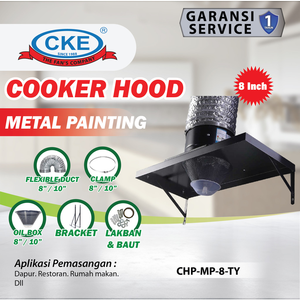 Jual CKE Kitchen Exhaust Fan Cooker Hood 8 10 Inch Penyedot Asap Dapur ...