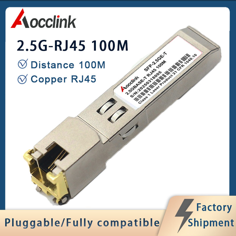 Jual Cisco Mikrotik Compatible; Copper RJ45 2.5G 100M Sfp+ Optical Transceiver Module; For ...