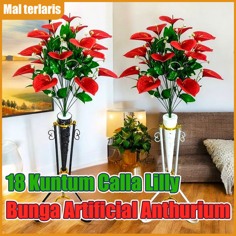 Jual Bunga hiasan Anthurium Lily 18 Kuntum/Calla Lilly /Bunga Anthurium ...