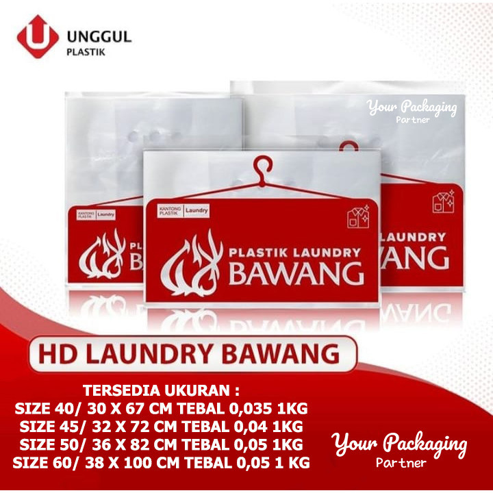 Jual Plastik Laundry Jinjing Besar SIZE 40 45 50 60 1KG Plong 3 Jari ...