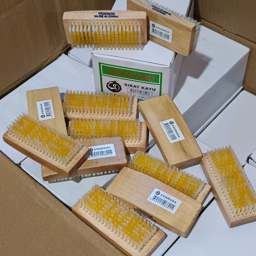 Jual sikat kayu swanaga sikat baju swanaga 12pcs dan 6 pcs | Shopee ...