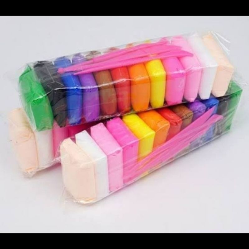 Jual Clay Mainan Anak isi 12pcs /Mainan Edukasi lilin Anak , Mainan ...