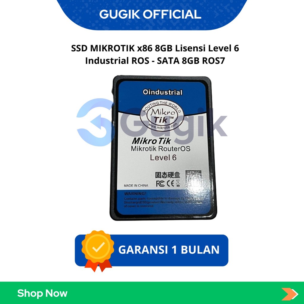 Jual SSD MIKROTIK x86 8GB Lisensi Level 6 Industrial ROS - SATA 8GB ...