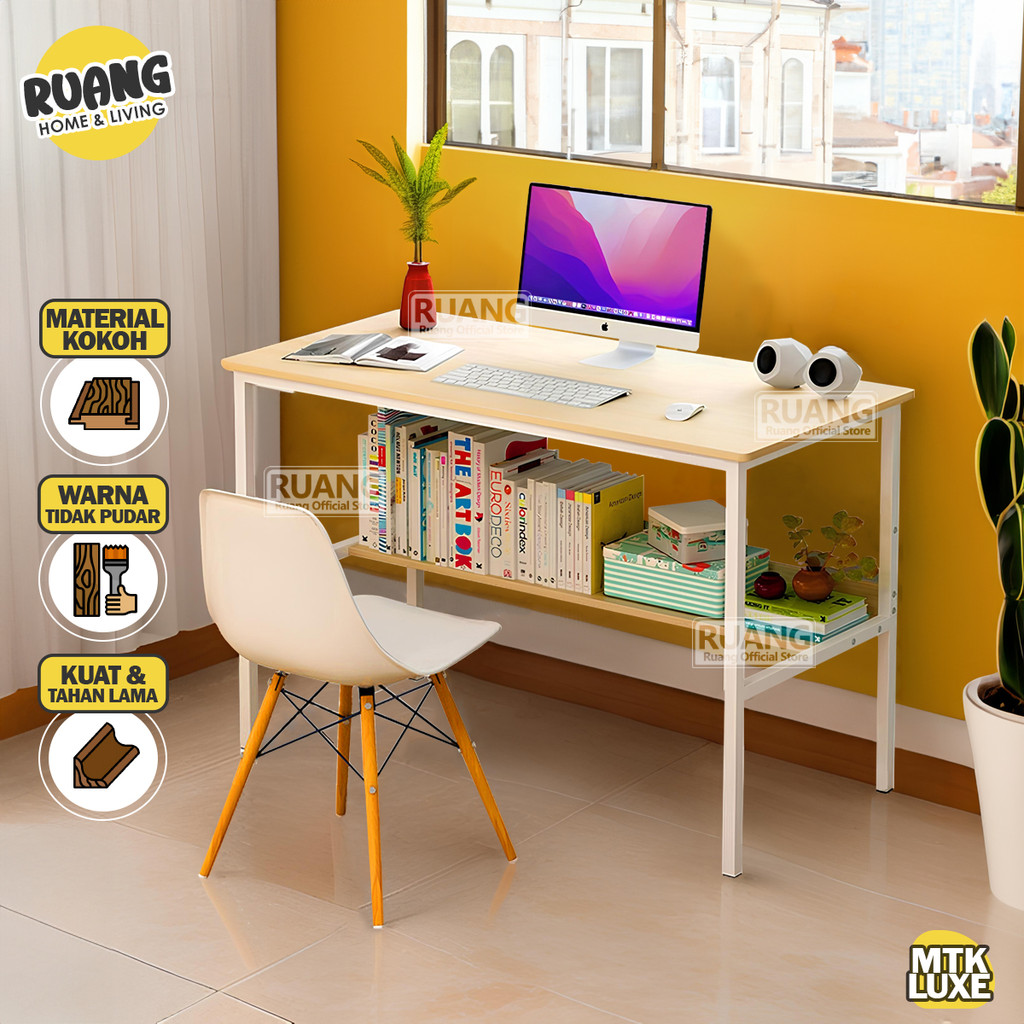Jual MTK LUXE - Meja Tulis Meja Kantor dengan Penyimpanan Fungsional Meja Kerja Meja Belajar ...