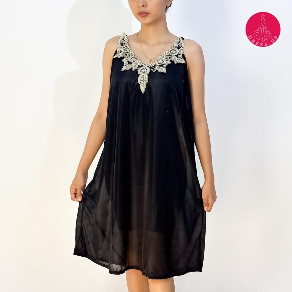 Jual [DRESS.UP] BT130 Dress Renda Bordir Cantik Baju Tidur Dewasa bahan ...