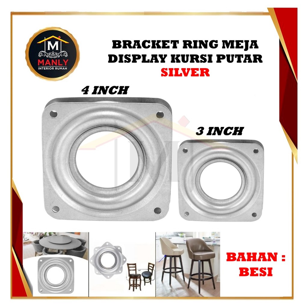 Jual Kolaher Ring Meja Etalase Kotak Besi Bracket Ring Putar | Shopee ...