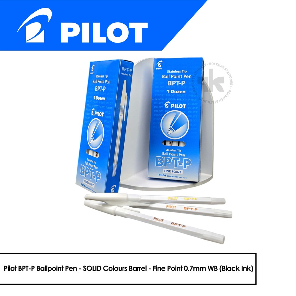 Jual Pilot BPT-P Ballpoint Pen - SOLID Colours Barrel - Fine Point 0.7mm WB (Black Ink) | Shopee ...