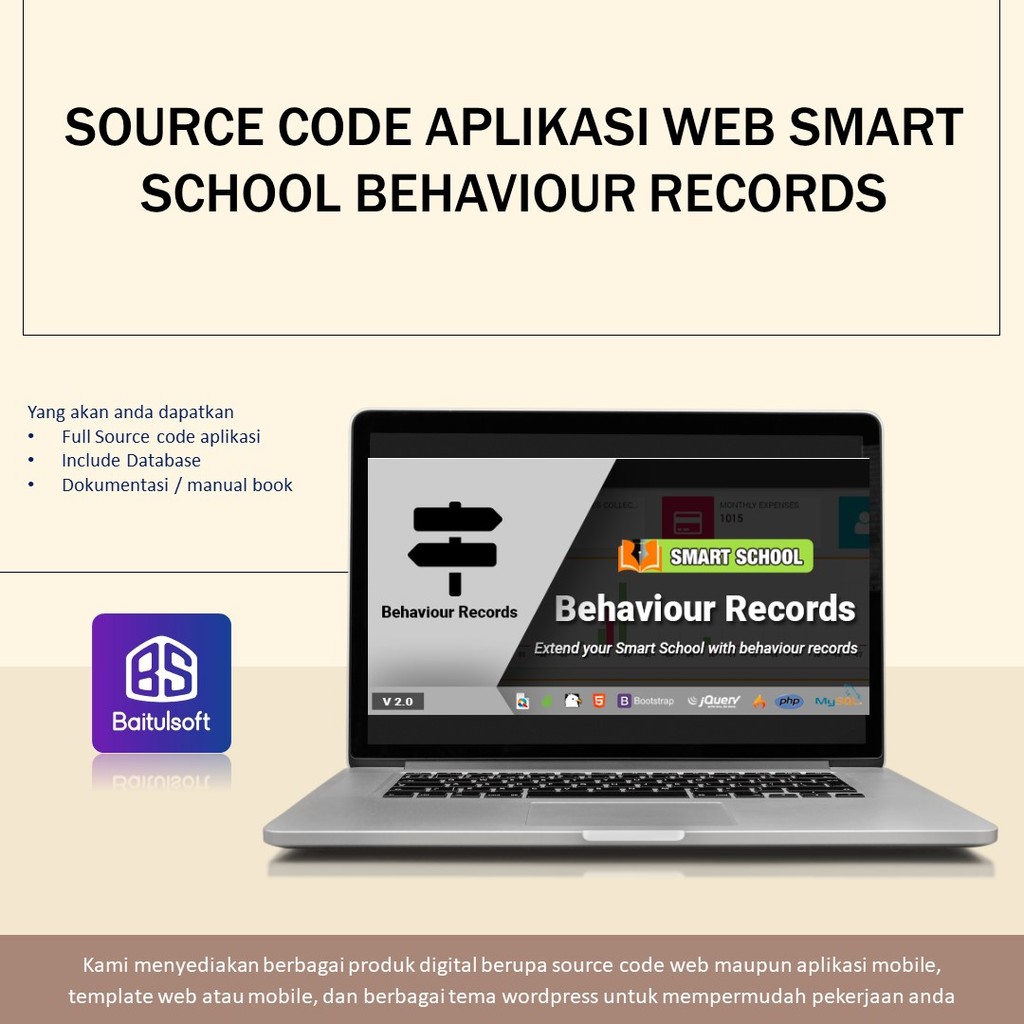 Jual SOURCE CODE APLIKASI WEB SMART SCHOOL BEHAVIOUR RECORDS | Shopee ...