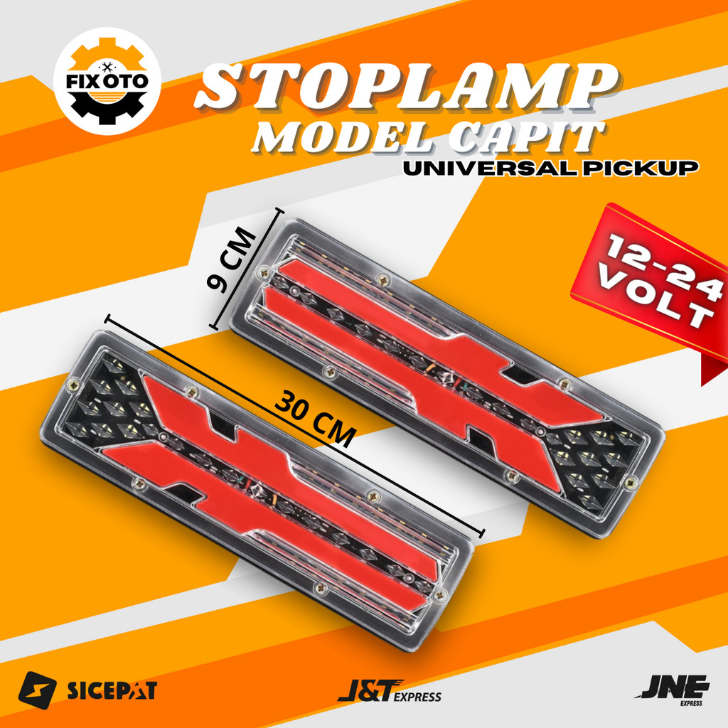 Jual Lampu Stoplamp Mobil Pickup Universal Waterfroop 12-24 Volt 1 Set ...