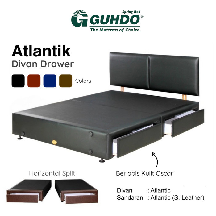Jual Divan 2 Laci Pisah Kulit Horizontal Split Drawer GUHDO Atlantik ...