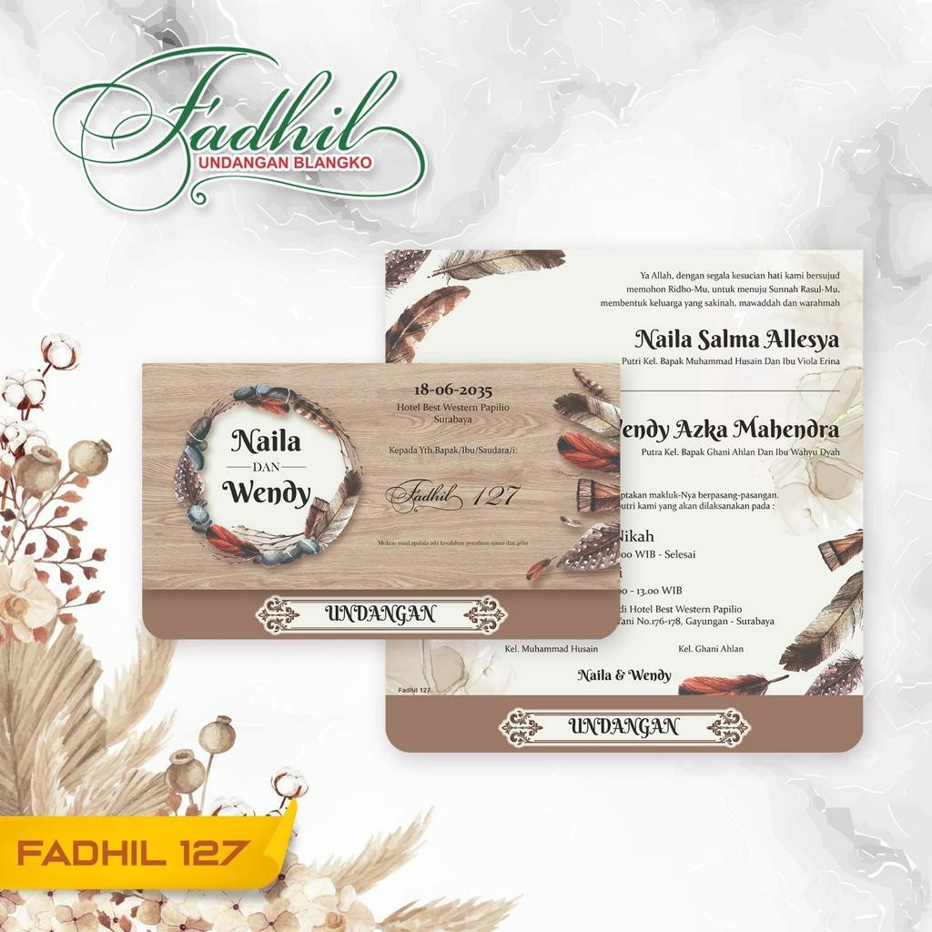 Jual Blangko Undangan Pernikahan Khitanan Fadhil 127 Termurah | Shopee Indonesia