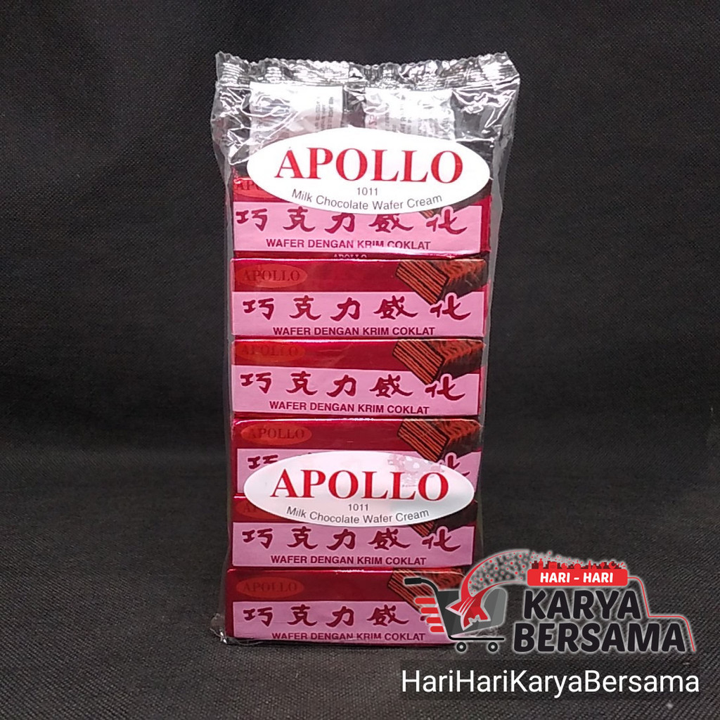 Jual MAKANAN RINGAN APOLLO MILK CHOCOLATE WAFER CREAM 12'S X 12GR ...