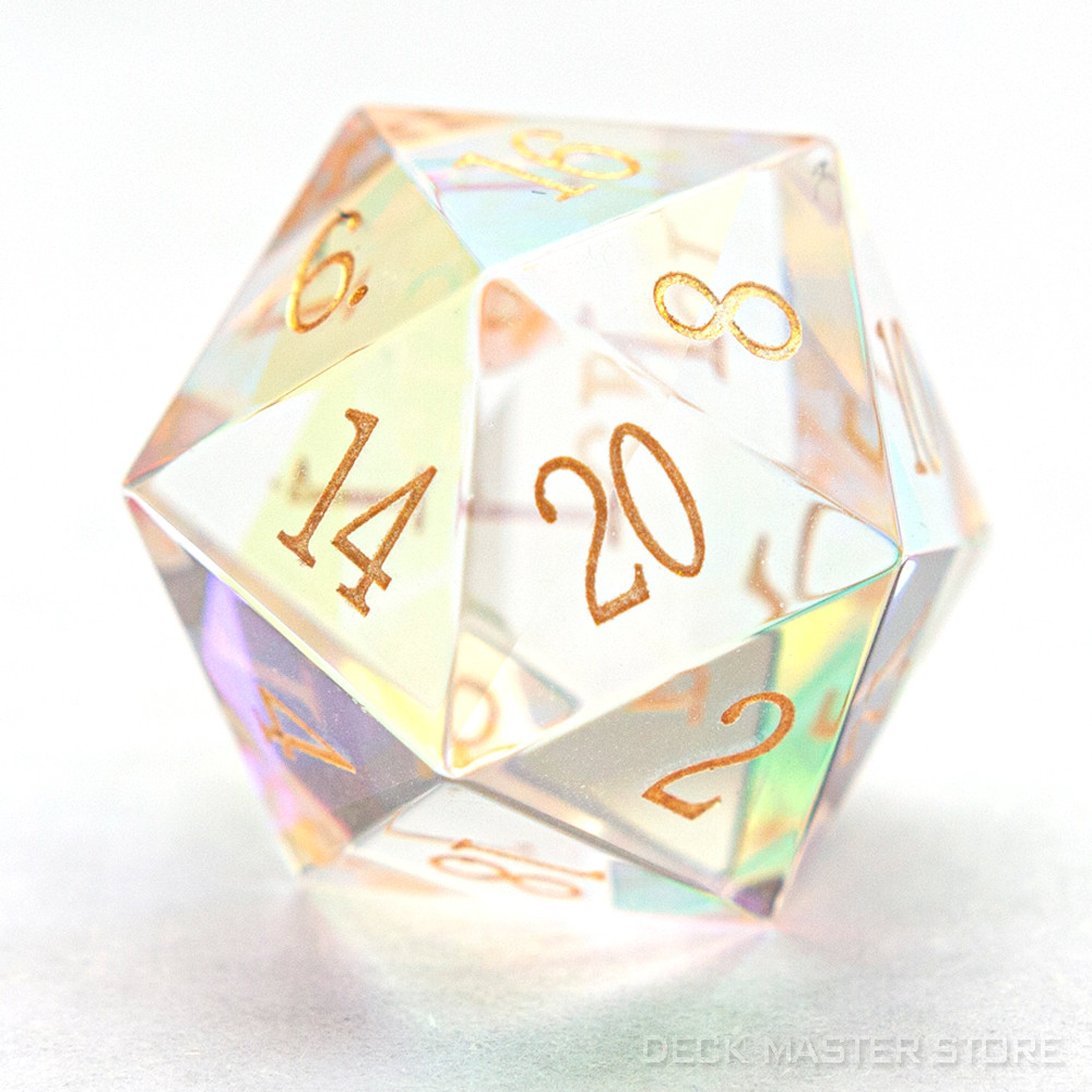 Jual Colorful Glass Dice Polyhedral Gemstone Various Shapes Digital D20 DnD Dice for D&D TRPG ...