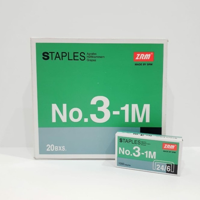 Jual Isi Staples ZRM No. 3-1M Original - 1 pack isi 20 box | Shopee ...