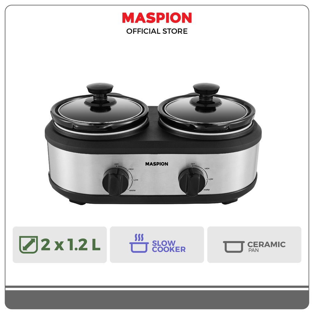 Jual Maspion Slow Cooker Magic Cooker Double Tube 1.2 Liter MSC-2215 ...