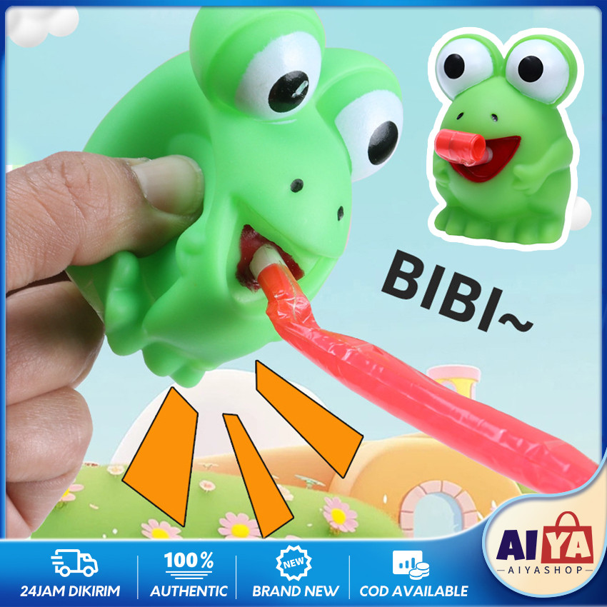 Jual Squishy Katak Slime Tongue Out Squishy Pencet Bisa Mengeluarkan ...