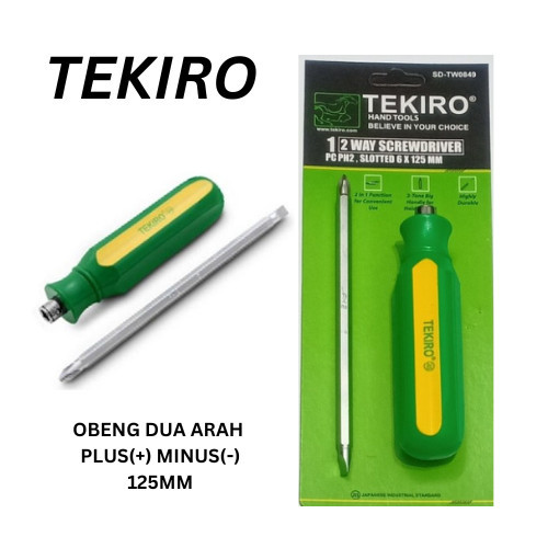Jual TEKIRO OBENG DUA ARAH 125MM / TWO WAY SCREWDRIVER 125MM SD-TW2247 ...