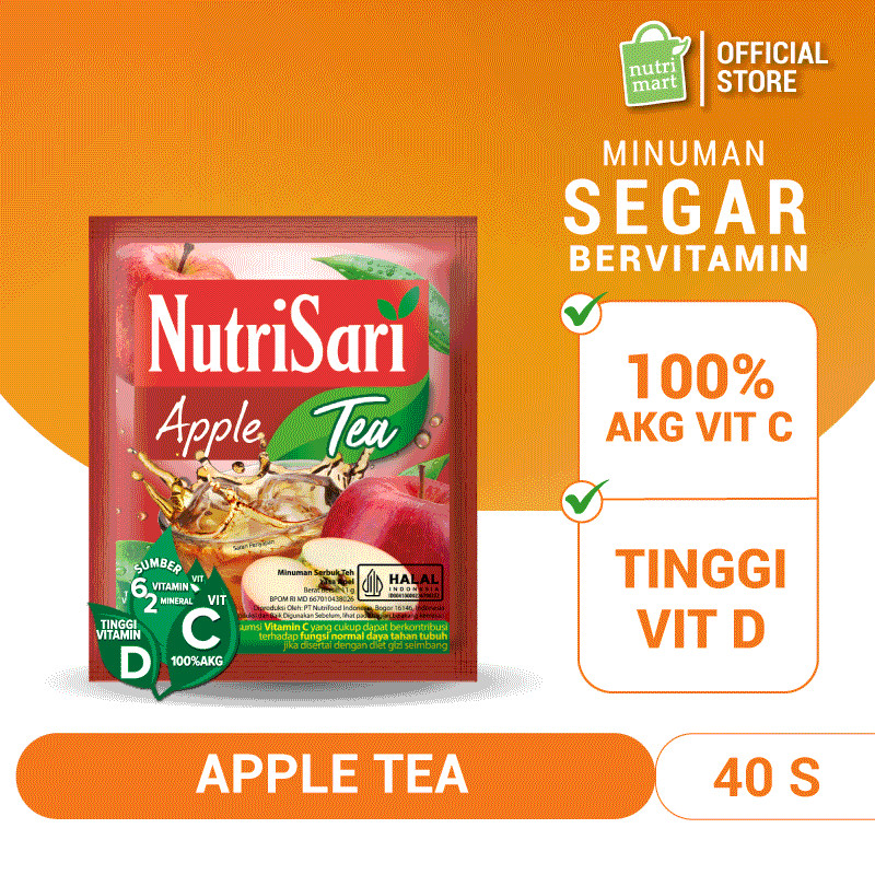 Jual NutriSari Apple Tea 40 Sachet - Tinggi Vitamin C Vitamin D ...