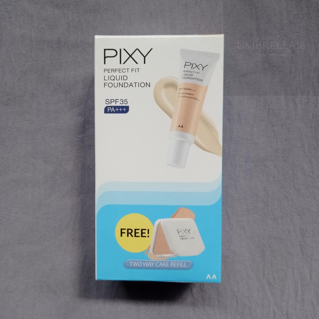 Jual PIXY Perfect Fit Liquid Foundation SPF 35 20ml Free TWC Refill ...