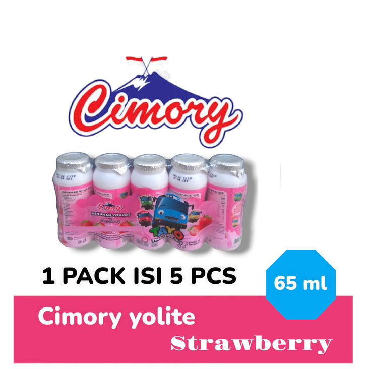 Jual 🩷JOSCELLY.ID🩷 CIMORY Yogurt Botol 65 ml - Tayo Strawberry | 1 pack ( isi 5 pcs ) | Shopee ...