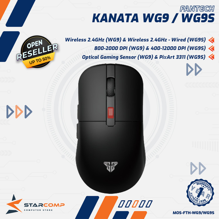Jual Fantech Kanata WG9 / WG9S Mouse Gaming Wireless Dual Connection ...