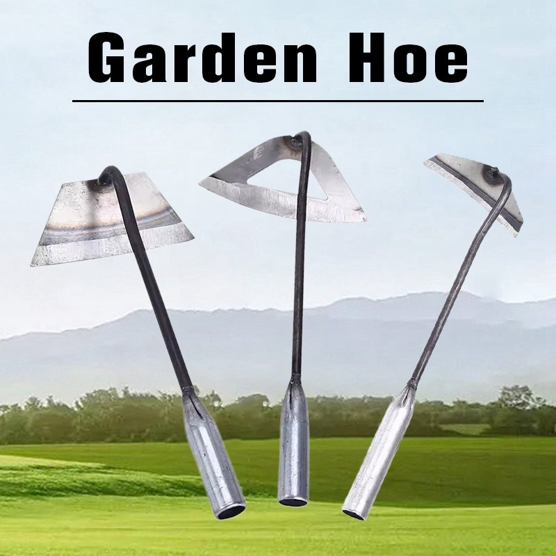 Jual All-steel Hardened Hollow Hoe Handheld Weeding Rake Planting ...