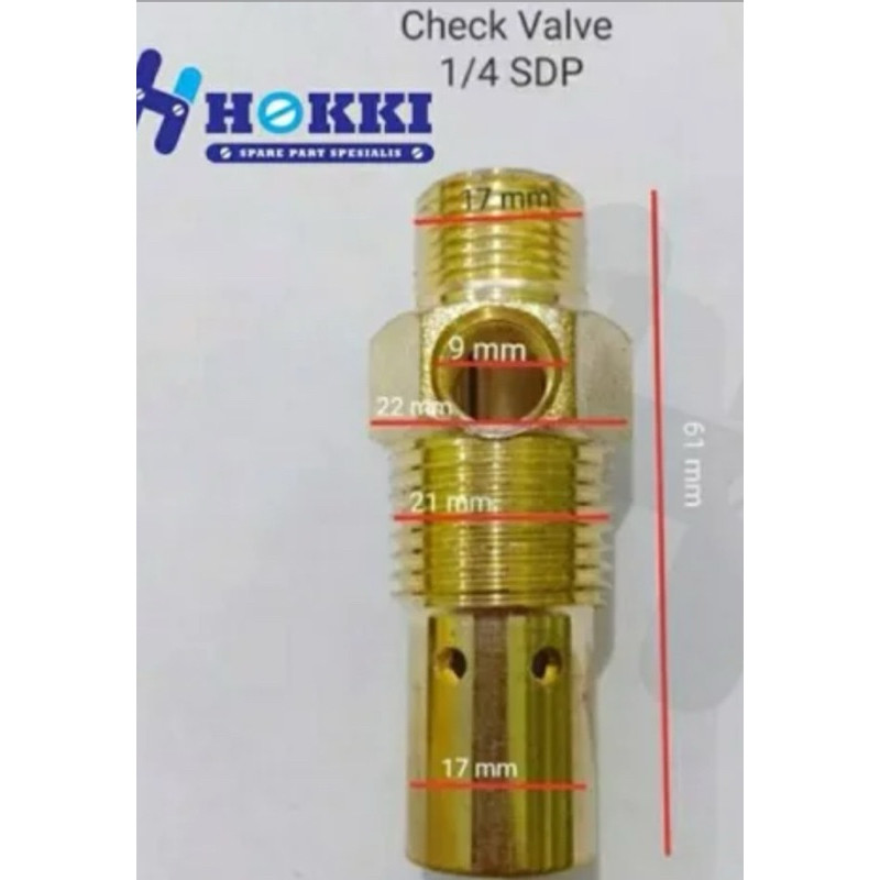 Jual CHECK VALVE 1/4hp SDP kompresor ANGIN | Shopee Indonesia