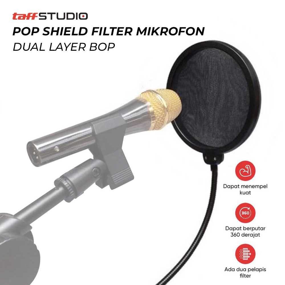 Jual Pop Shield Filter Mikrofon Dual Layer BOP | Shopee Indonesia
