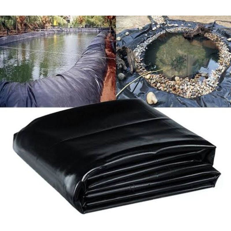 Jual HDPE geomembrane lebar 4 Meter tebal 300 micron plastik kolam lele ...