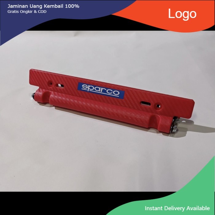 Jual Tatakan dudukan tempat plat nomor mobil JDM racing merah universal ...