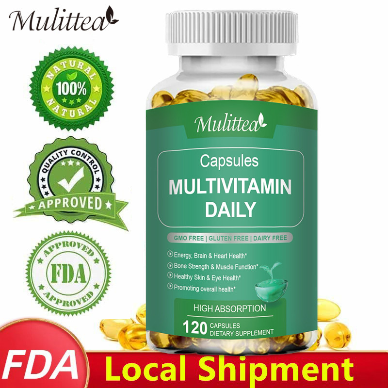 Jual Mulittea Multivitamin Capsules vitamins B, C, D, zinc for Daily ...