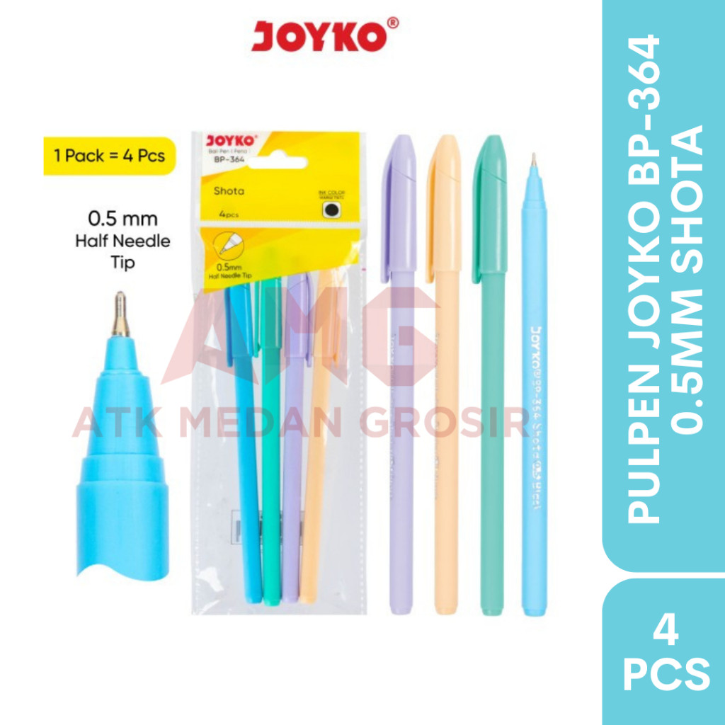 Jual PULPEN JOYKO BP-364 SHOTA 0.5MM PER 4 PCS | Shopee Indonesia
