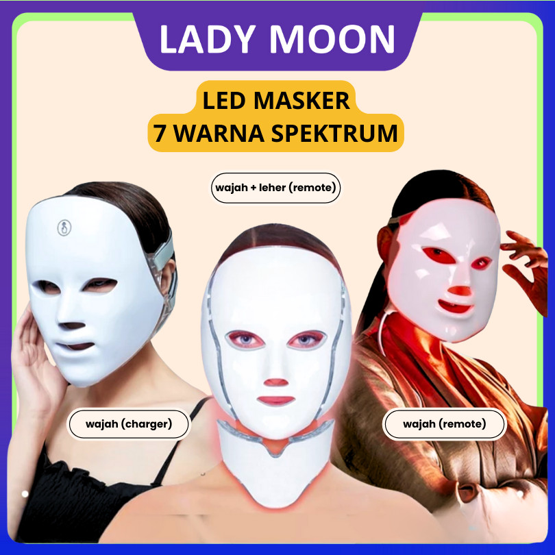 Jual Lady Moon [GARANSI 1 TAHUN] Masker LED PDT Light 7 Warna Led Mask ...