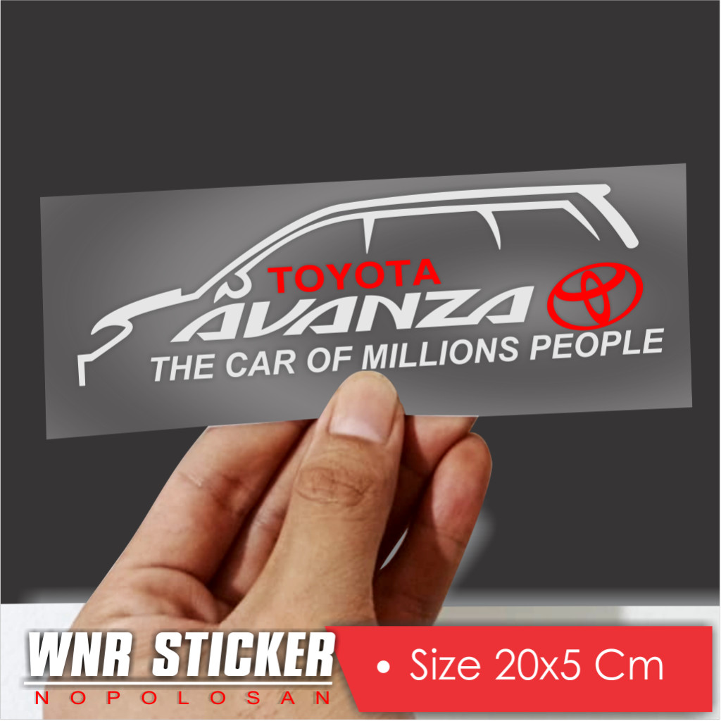 Jual Stiker Variasi Kaca Mobil Toyota Avanza The Car Of Millions People ...