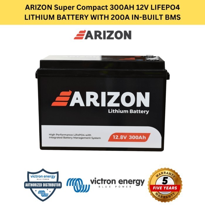 Jual Baterai Lithium ARIZON 12.8V 300Ah LiFePO4 BMS dengan Design Super ...