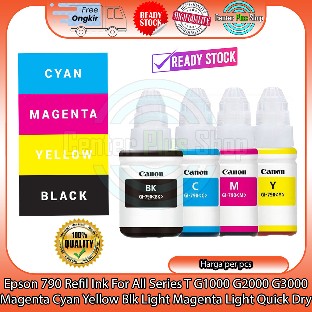Jual Canon Pixma Gi 790 Tinta Printer G1000 G2000 G3000 G2010 Ink Refil ...